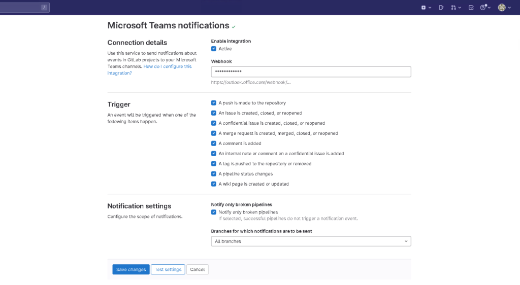 How To Integrate Gitlab Project With Microsoft Teams Using Connector